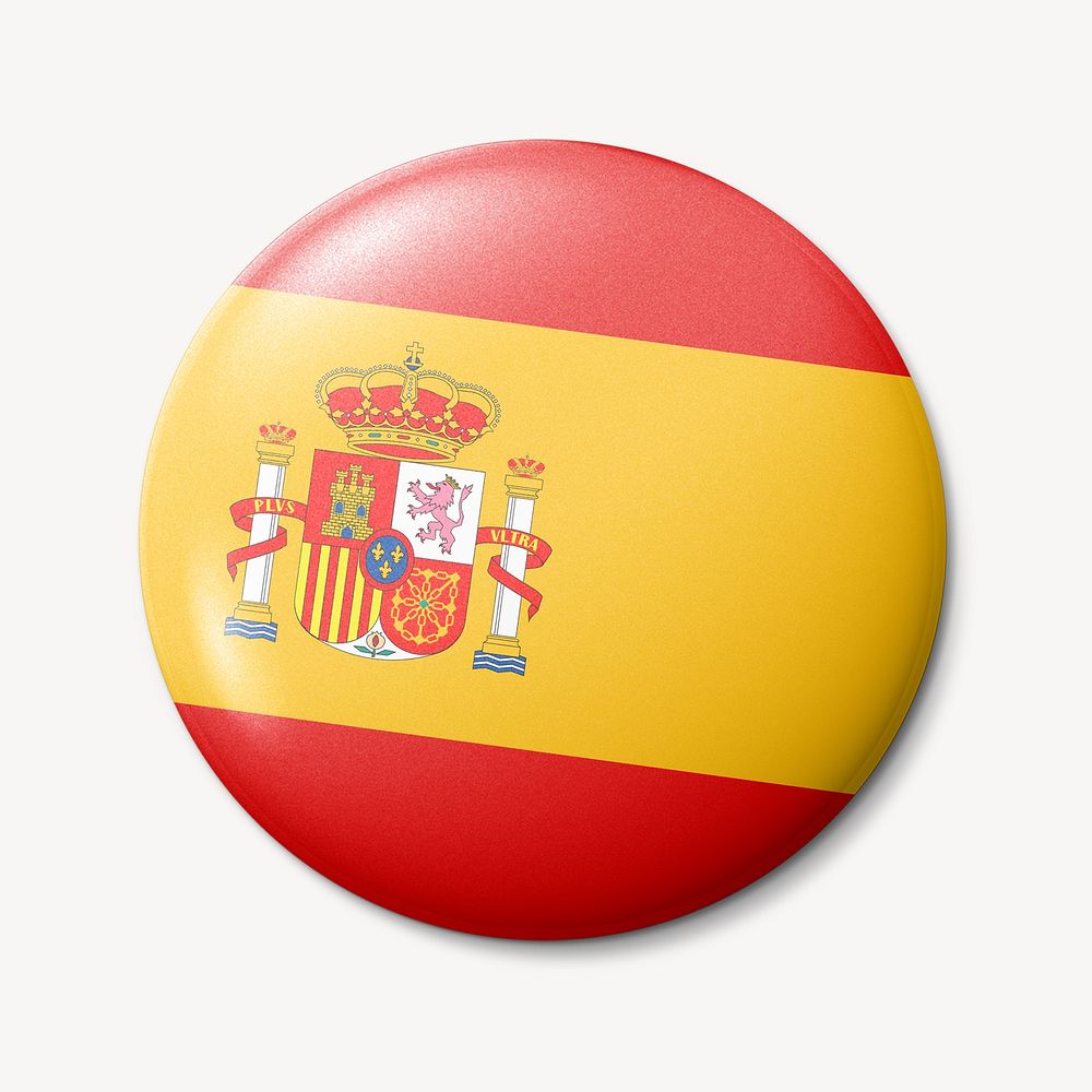 Spanish flag round badge illustration | Free Photo Illustration - rawpixel