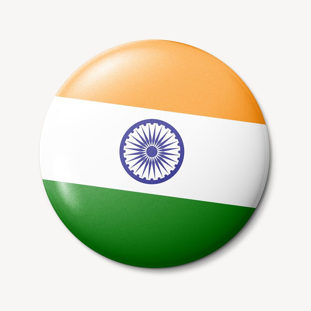India flag round badge illustration | Free Photo Illustration - rawpixel
