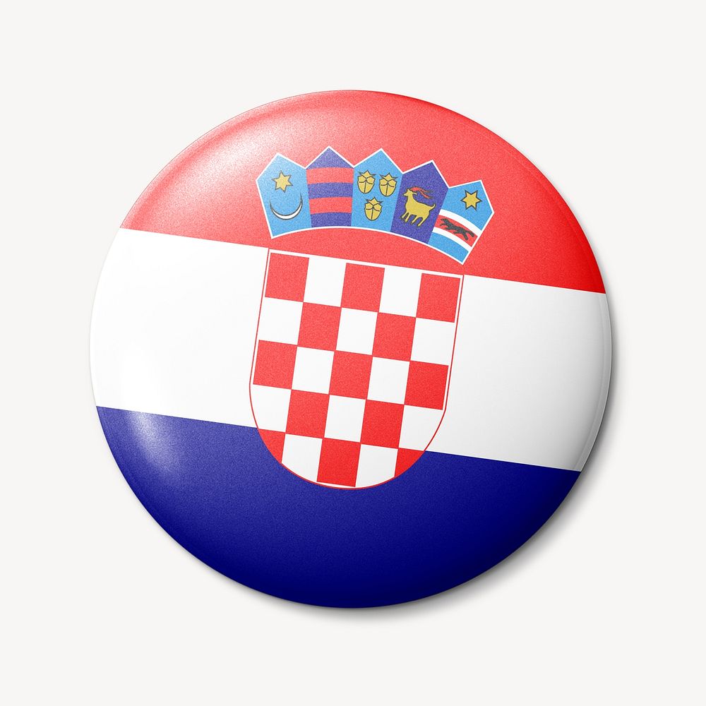 Croatian flag round badge illustration | Free Photo Illustration - rawpixel