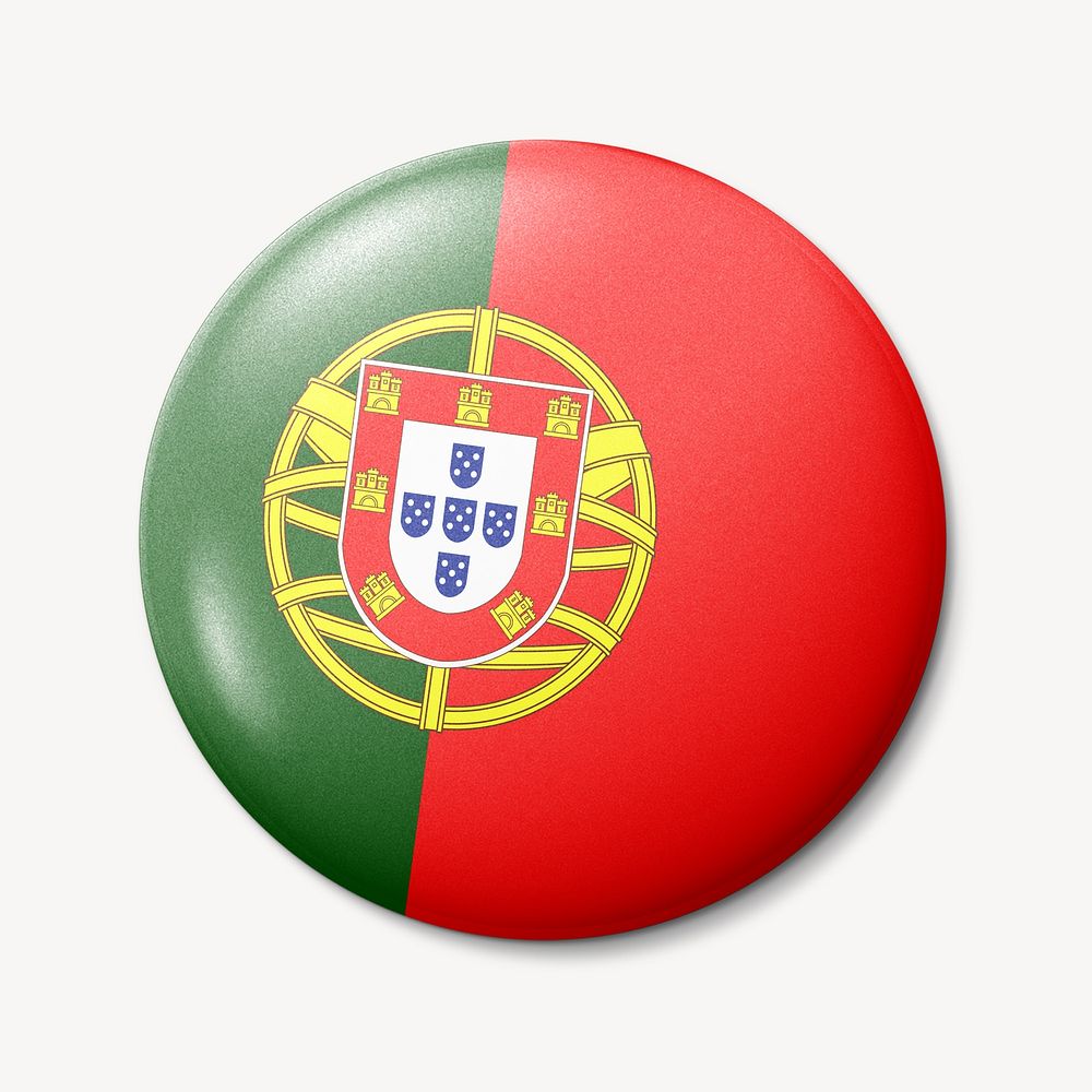 Portugal flag round badge illustration | Free Photo Illustration - rawpixel