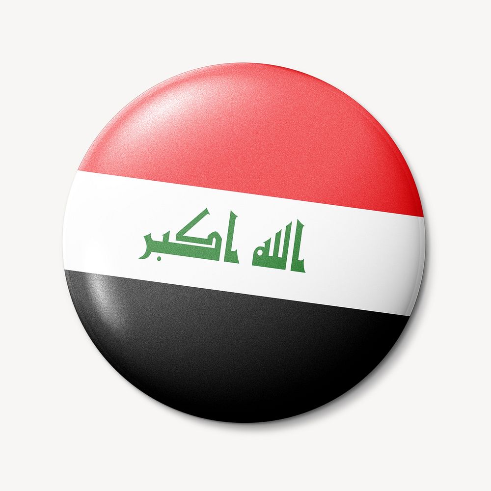 Iraq flag round badge illustration | Free Photo Illustration - rawpixel
