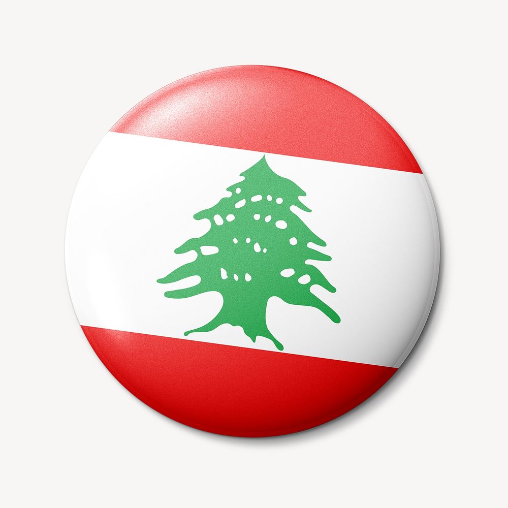 Lebanon flag round badge illustration | Free Photo Illustration - rawpixel