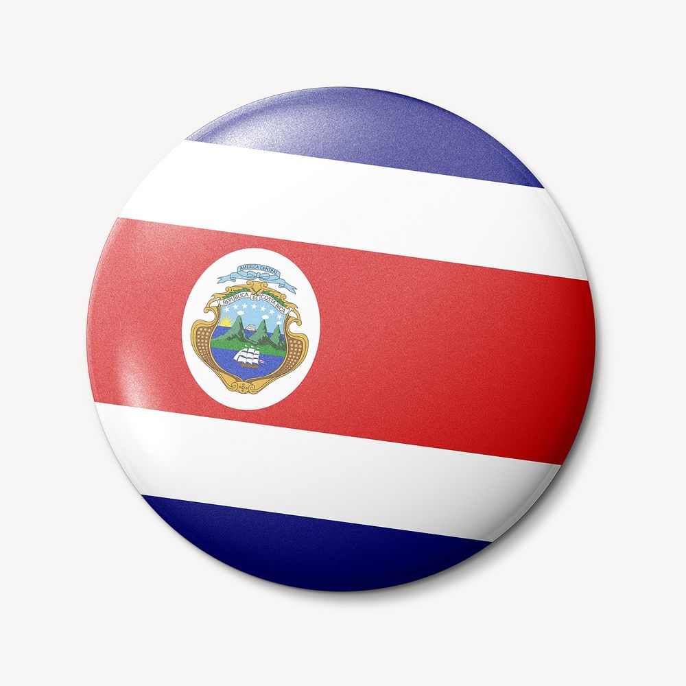 Costa Rica flag round badge | Free Photo Illustration - rawpixel