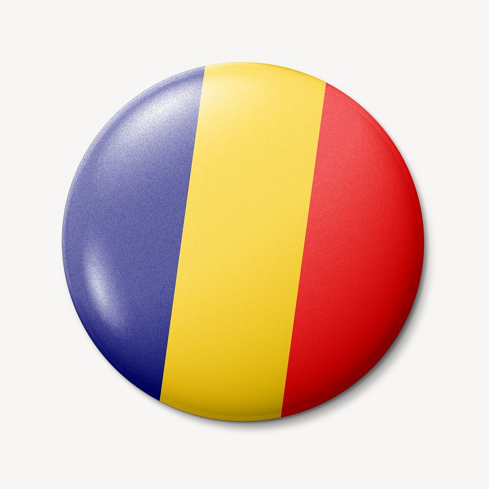 Romania flag round badge illustration | Free Photo Illustration - rawpixel