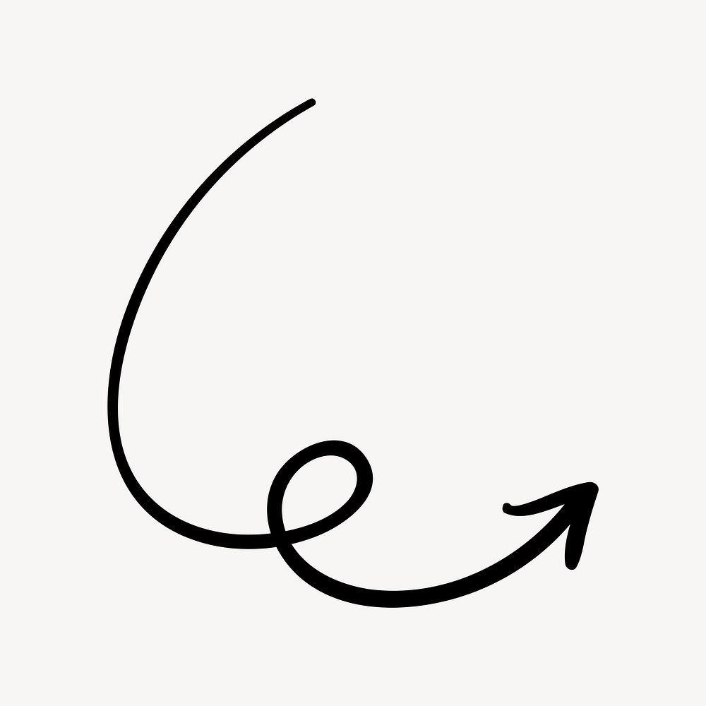 Curved arrow line illustration vector | Free Vector Illustration - rawpixel