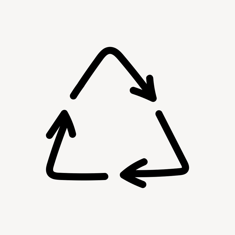 Simple recycling symbol illustration vector | Free Vector Illustration ...