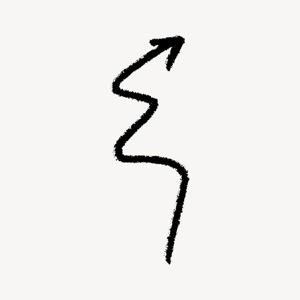 Abstract squiggly arrow illustration vector | Free Vector Illustration ...