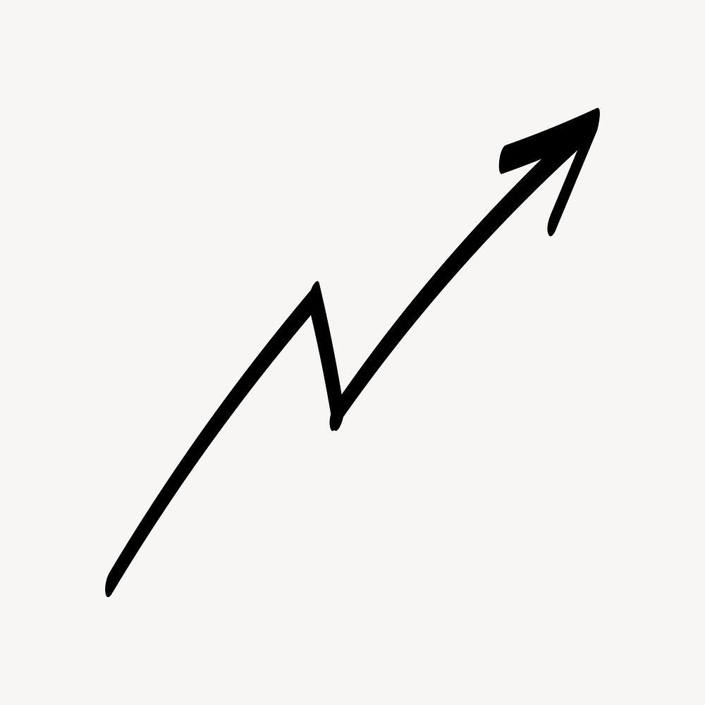 Simple upward trending arrow design | Free Photo Illustration - rawpixel