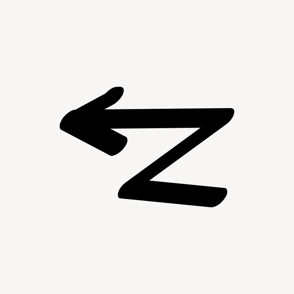 Abstract zigzag arrow symbol illustration | Free Vector Illustration ...