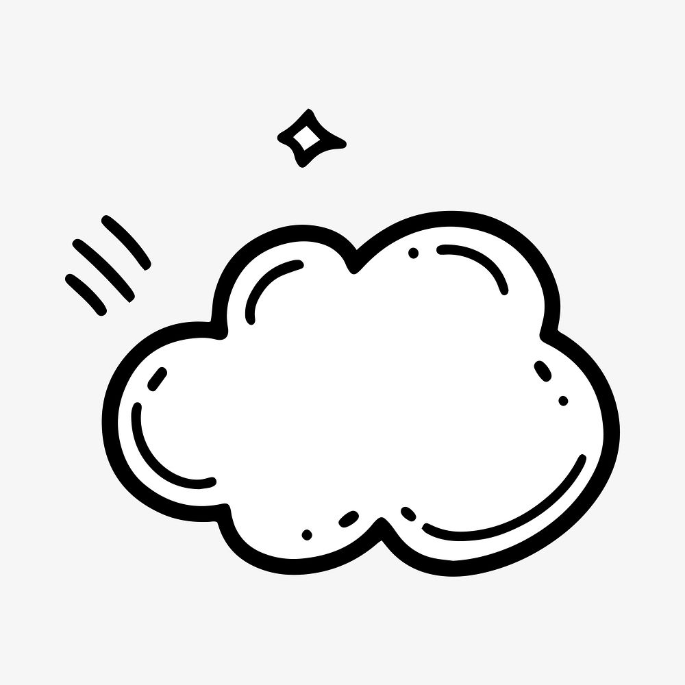 Simple cloud with star illustration | Free Photo Illustration - rawpixel