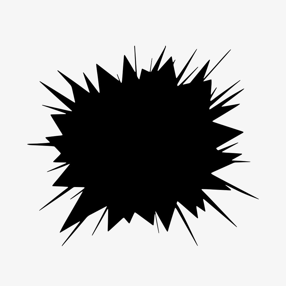 Abstract black spiky shape illustration | Free Photo Illustration ...