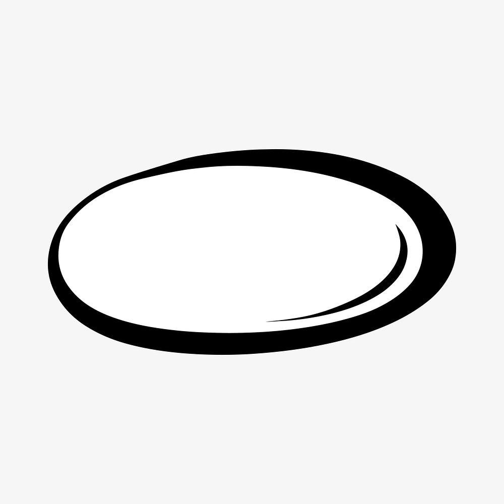 Minimalist black oval shape illustration | Free Photo Illustration ...