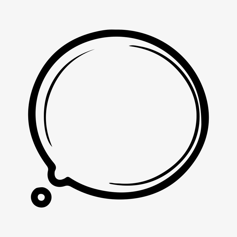 Simple circular speech bubble illustration | Free Photo Illustration ...