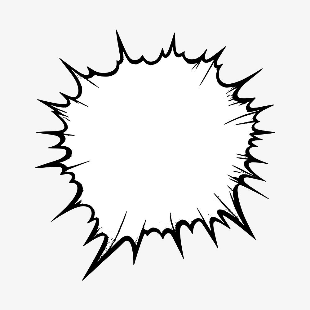 Comic explosion speech bubble illustration | Free Photo Illustration - rawpixel