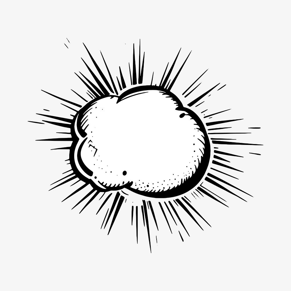 Comic-style explosion cloud illustration | Free Photo Illustration - rawpixel