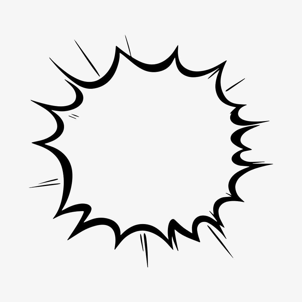 Comic explosion speech bubble illustration | Free Photo Illustration ...