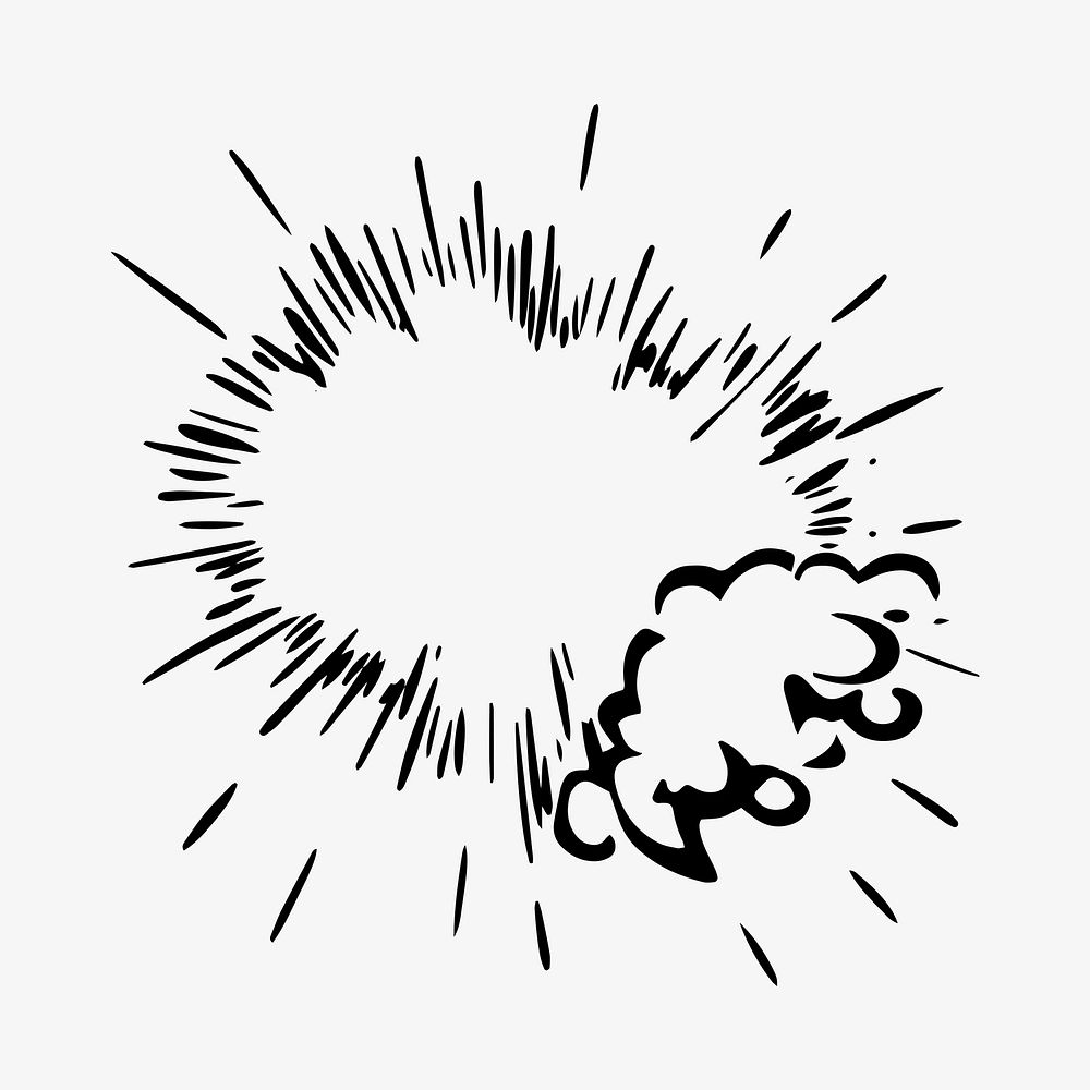 Comic explosion burst cloud illustration | Free Photo Illustration - rawpixel