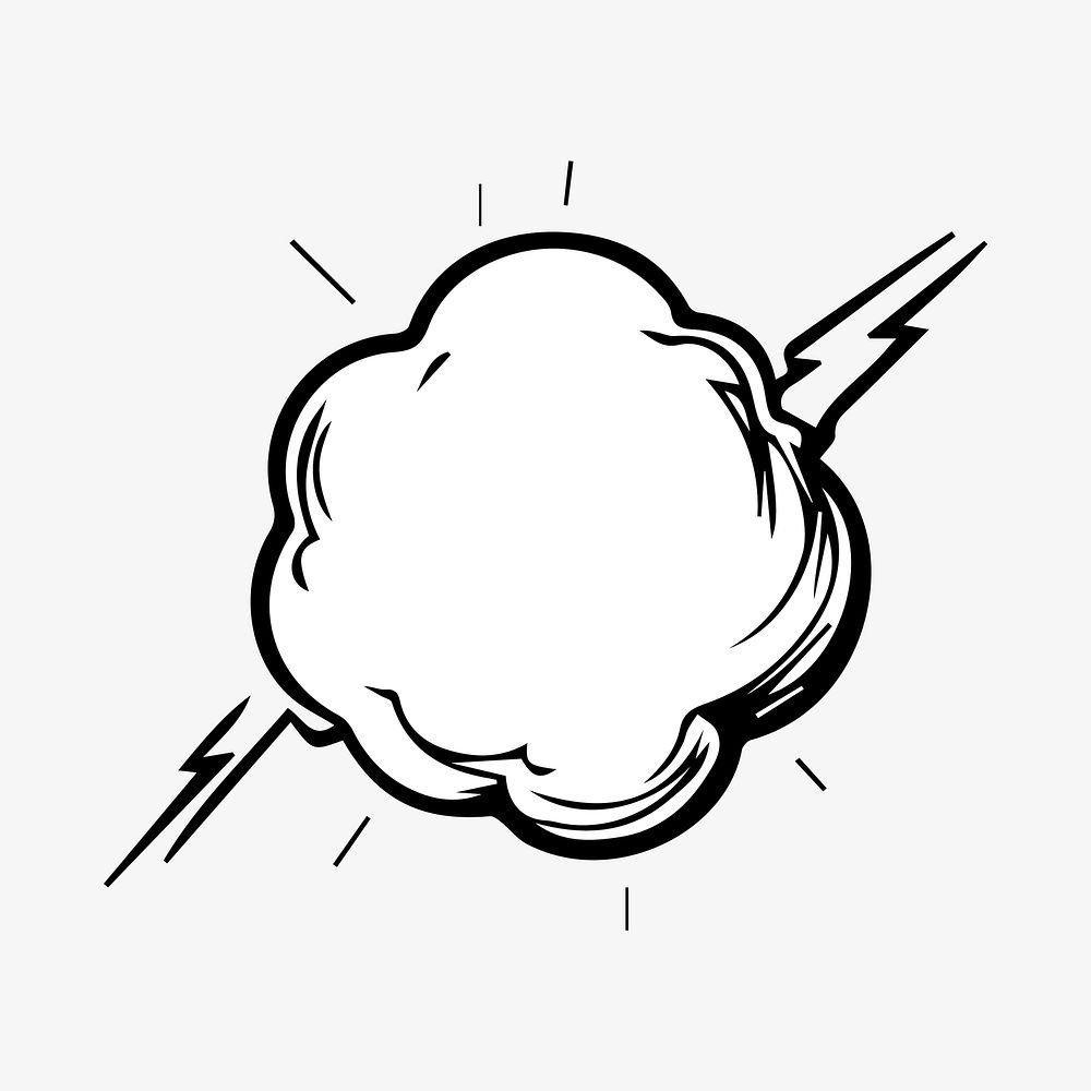 Comic cloud explosion illustration | Free Photo Illustration - rawpixel