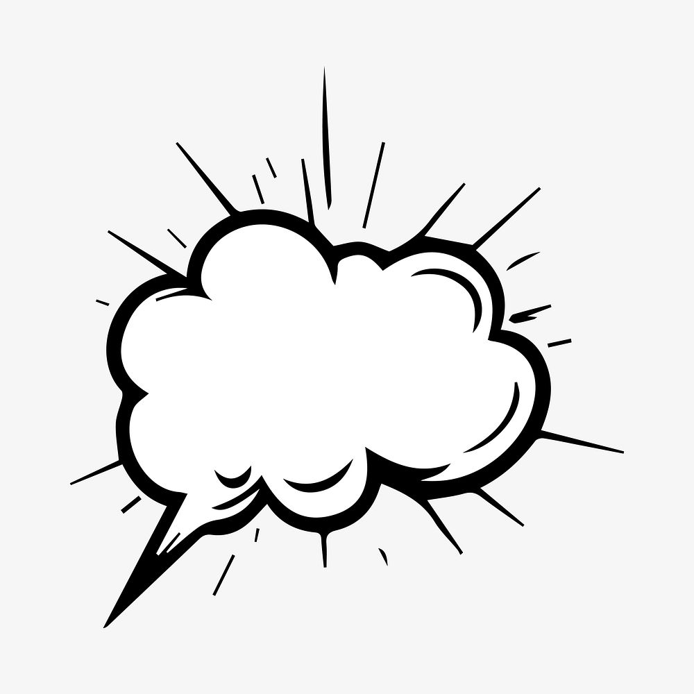 Comic speech bubble explosion illustration | Free Photo Illustration ...