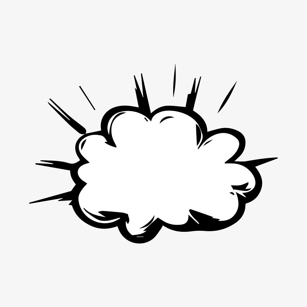 Comic cloud explosion burst illustration | Free Photo Illustration - rawpixel