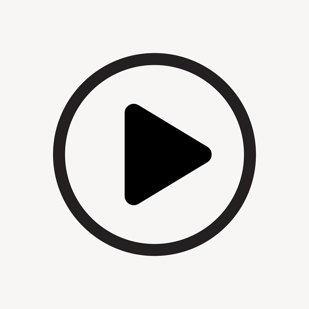 Simple play button icon design | Free Photo Illustration - rawpixel