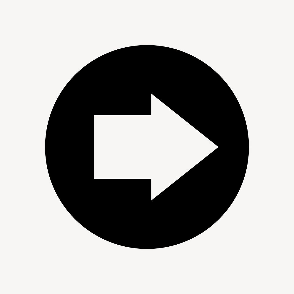 Simple black right arrow icon | Free Photo Illustration - rawpixel