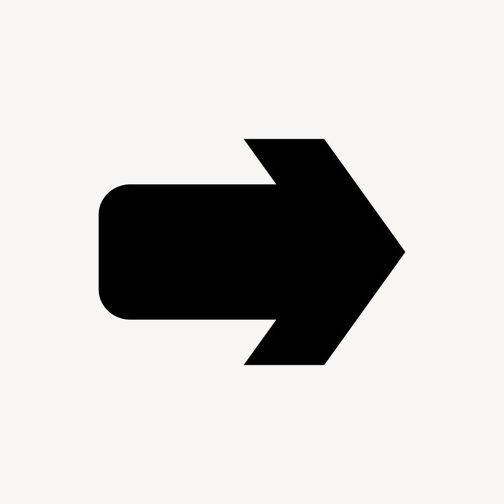 Bold black right arrow icon | Free Vector Illustration - rawpixel