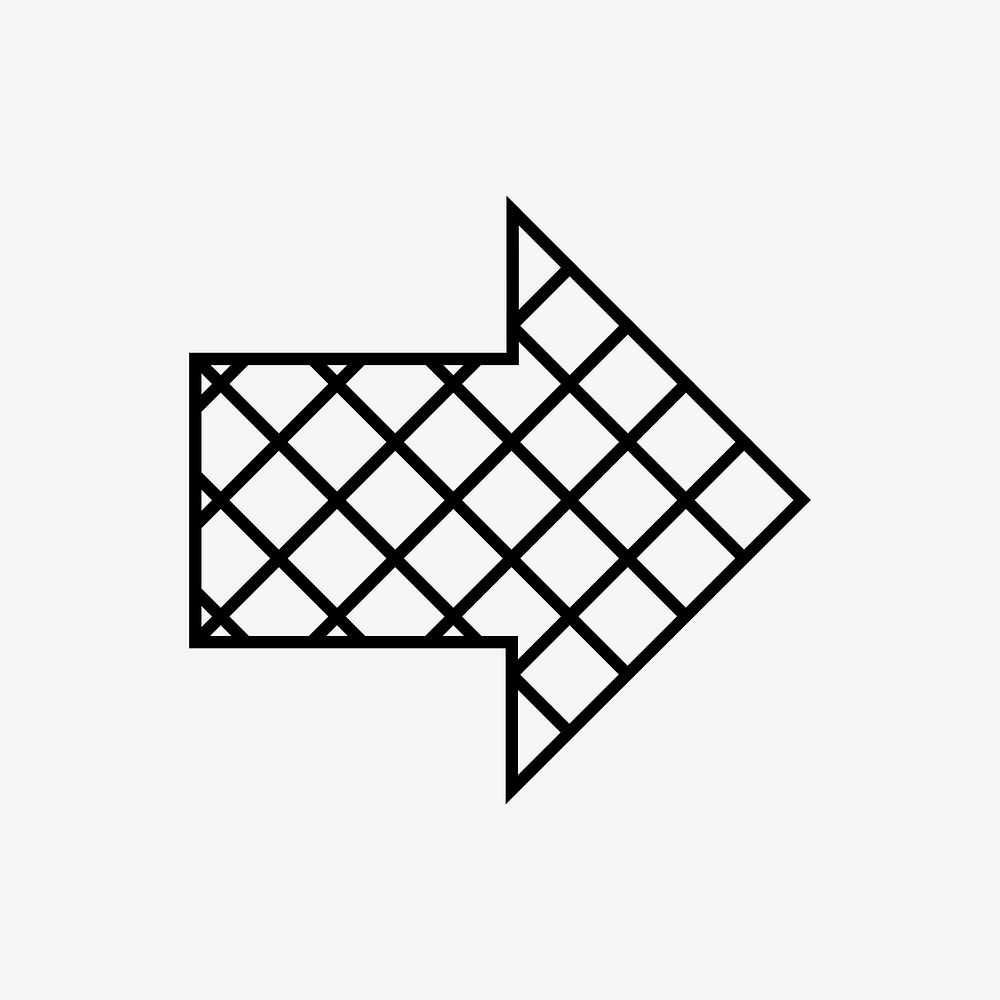 Geometric arrow grid pattern illustration | Free Vector Illustration ...