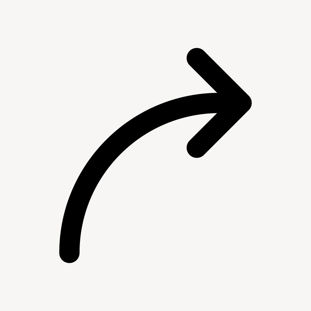 Curved arrow pointing right design | Free Photo Illustration - rawpixel