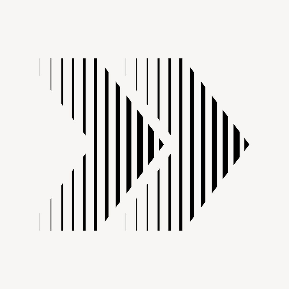 Modern striped arrow illustration vector | Free Vector Illustration ...