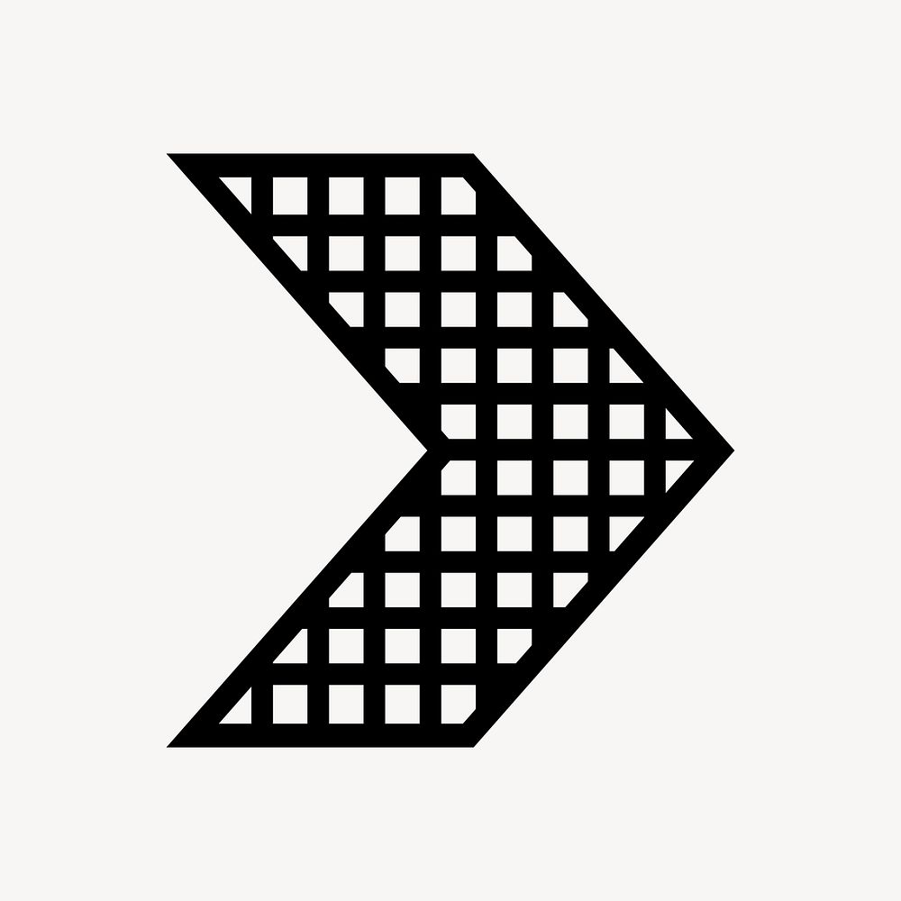 Geometric arrow grid pattern illustration | Free Vector Illustration ...