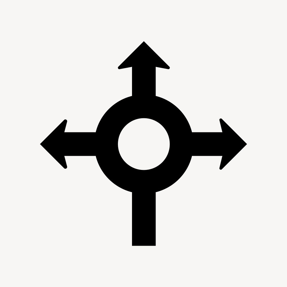 Directional arrows pointing four ways | Free Photo Illustration - rawpixel