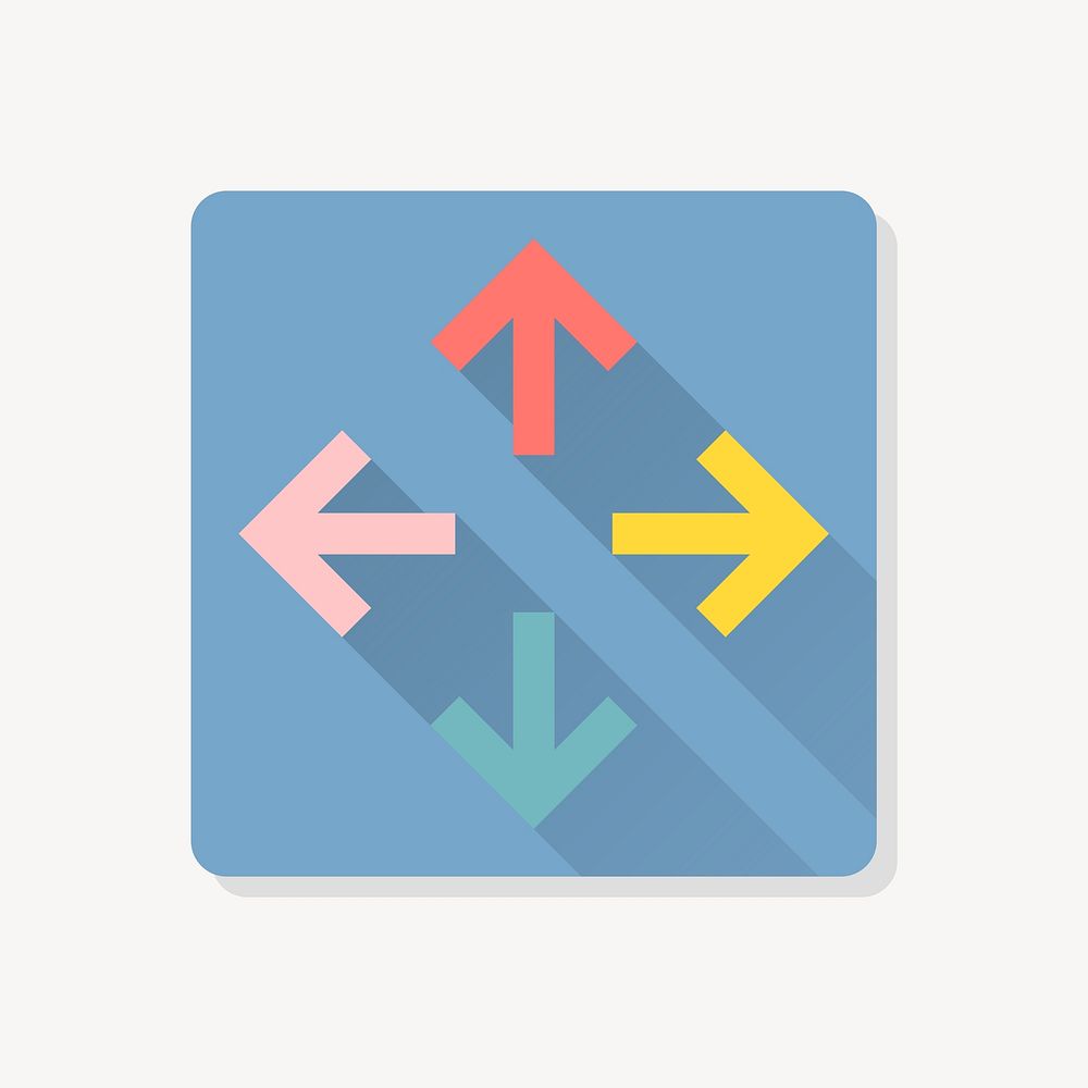 Colorful directional arrows illustration vector | Free Vector ...