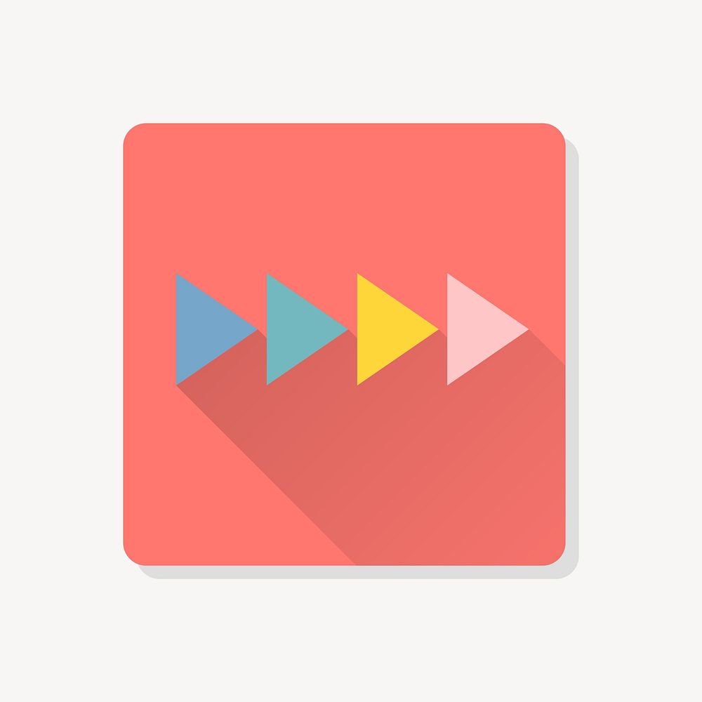 Colorful geometric arrow illustration vector | Free Vector Illustration ...