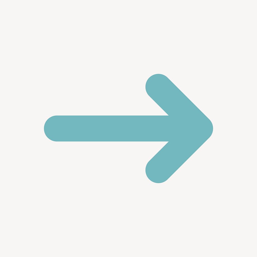 Simple blue right arrow icon | Free Vector Illustration - rawpixel