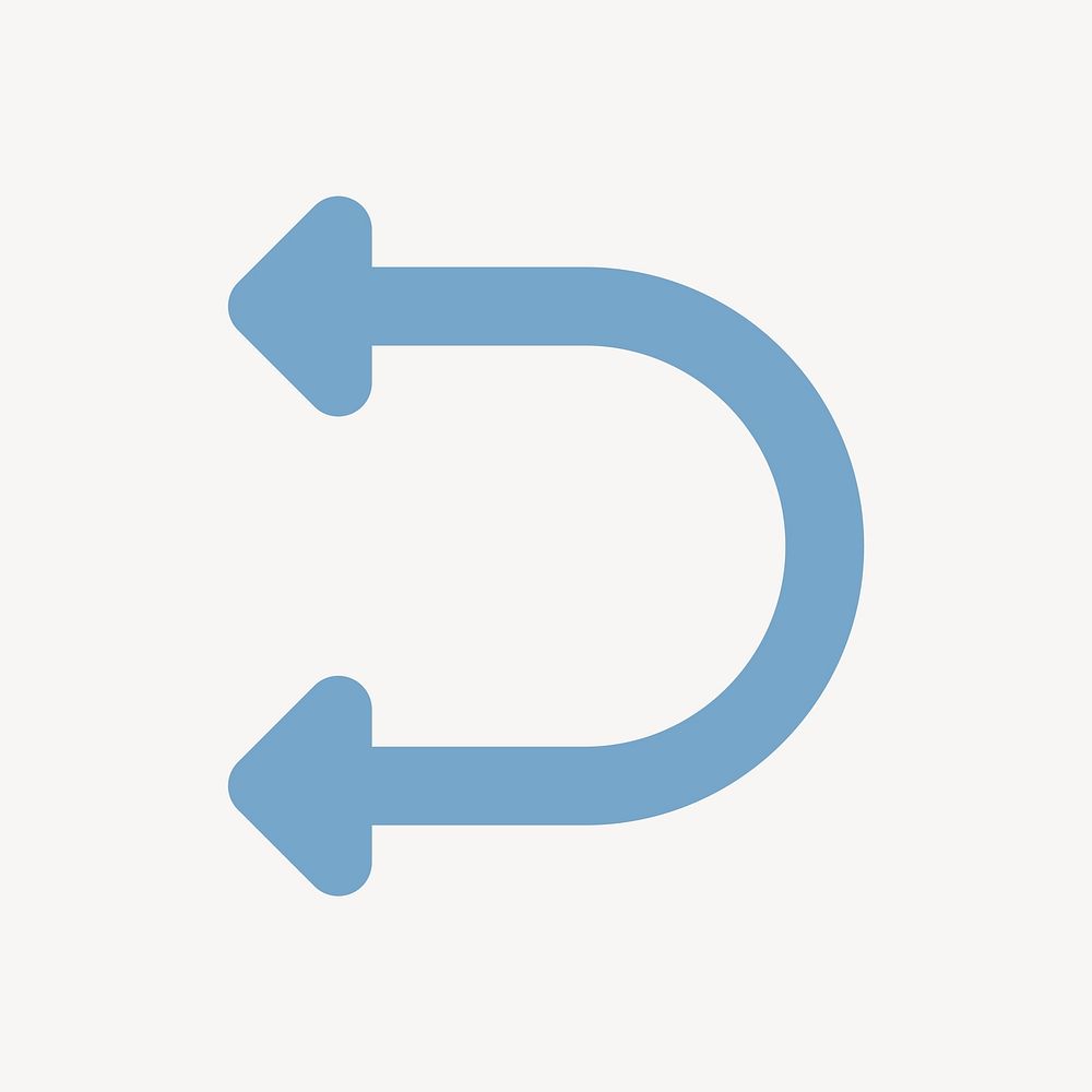 Blue curved double arrow icon | Free Vector Illustration - rawpixel