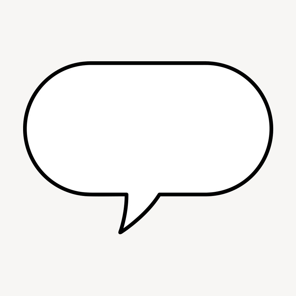 Speech bubble outline shape vector | Free Vector Illustration - rawpixel