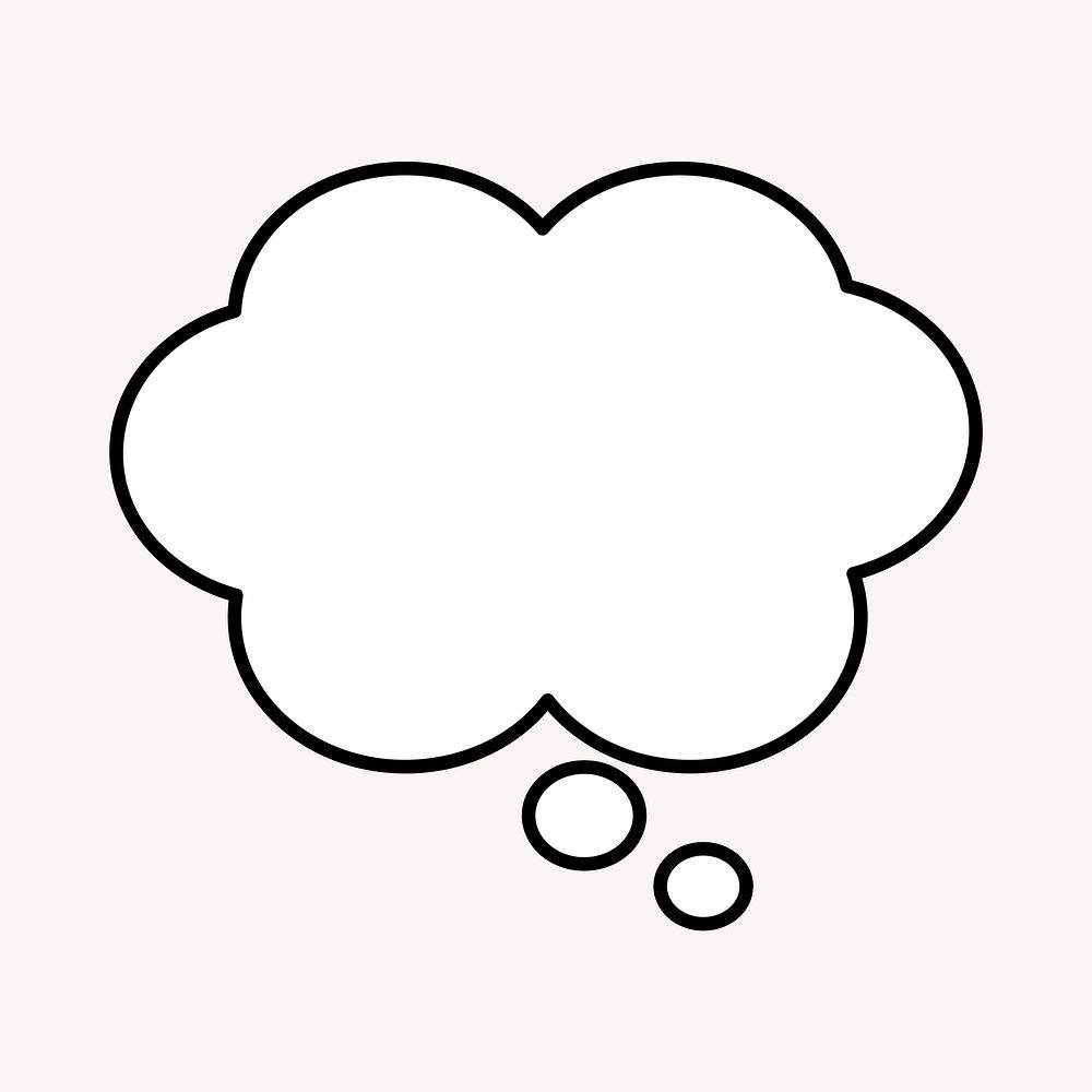Thought bubble outline shape vector | Free Vector Illustration - rawpixel