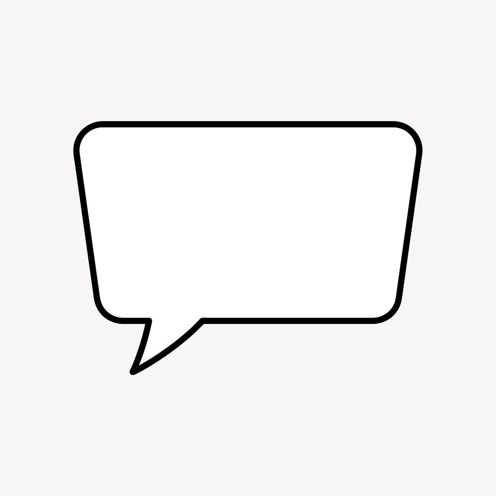 Rectangle speech bubble outline shape | Free Photo Illustration - rawpixel