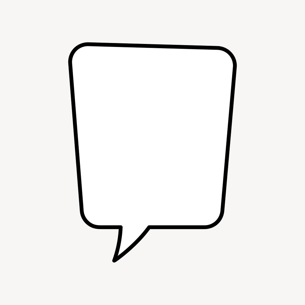 Rectangle speech bubble outline shape | Free Vector Illustration - rawpixel