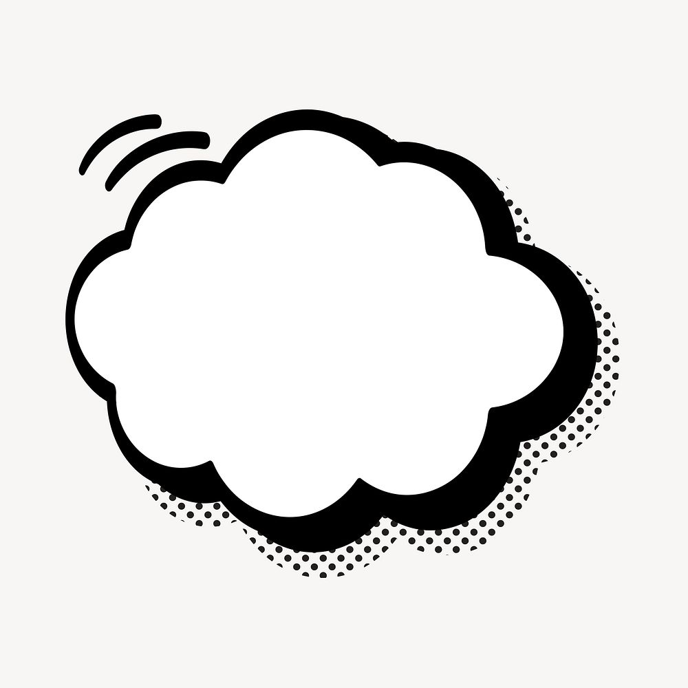 Comic cloud bubble outline frame | Free Vector Illustration - rawpixel