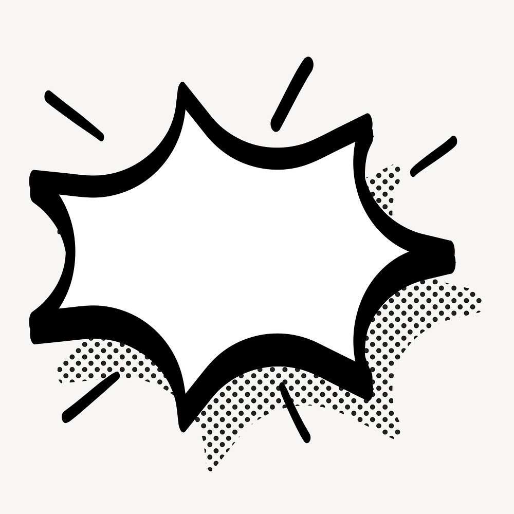 Comic explosion burst outline shape | Free Vector Illustration - rawpixel