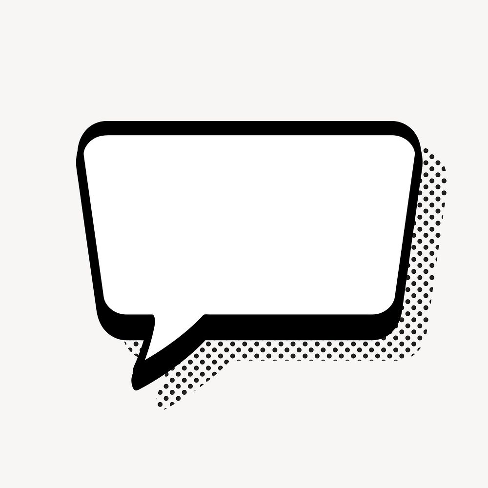 Comic rectangle speech bubble outline | Free Photo Illustration - rawpixel