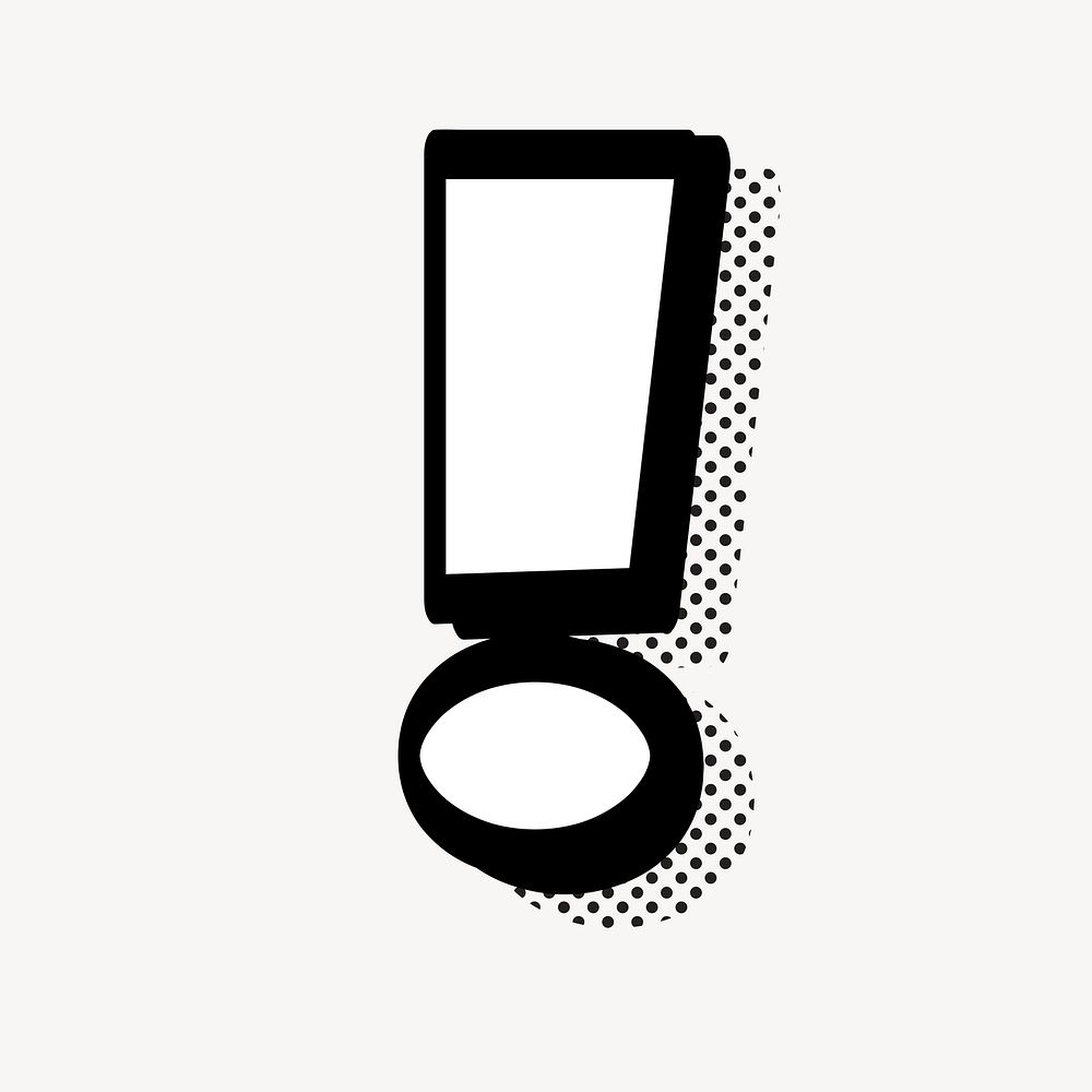 Comic exclamation mark outline icon | Free Vector Illustration - rawpixel