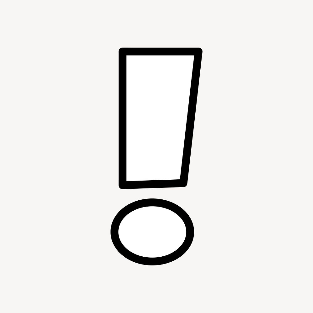 Exclamation mark outline icon vector | Free Vector Illustration - rawpixel