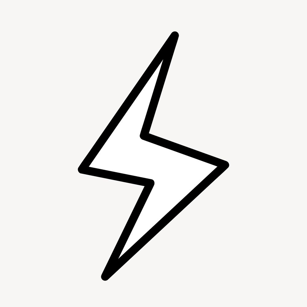 Lightning bolt outline icon vector | Free Vector Illustration - rawpixel