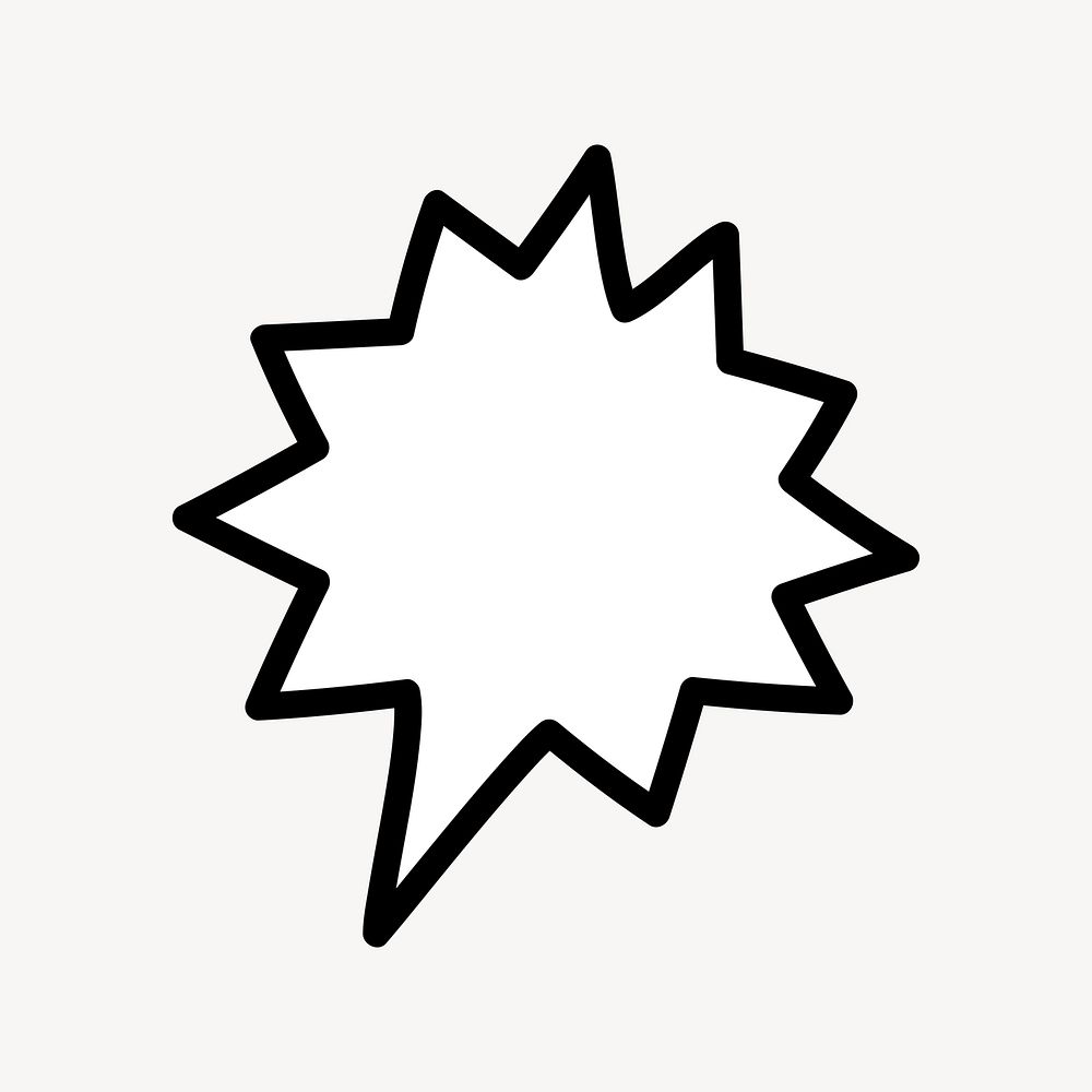 Explosion burst outline shape vector | Free Vector Illustration - rawpixel