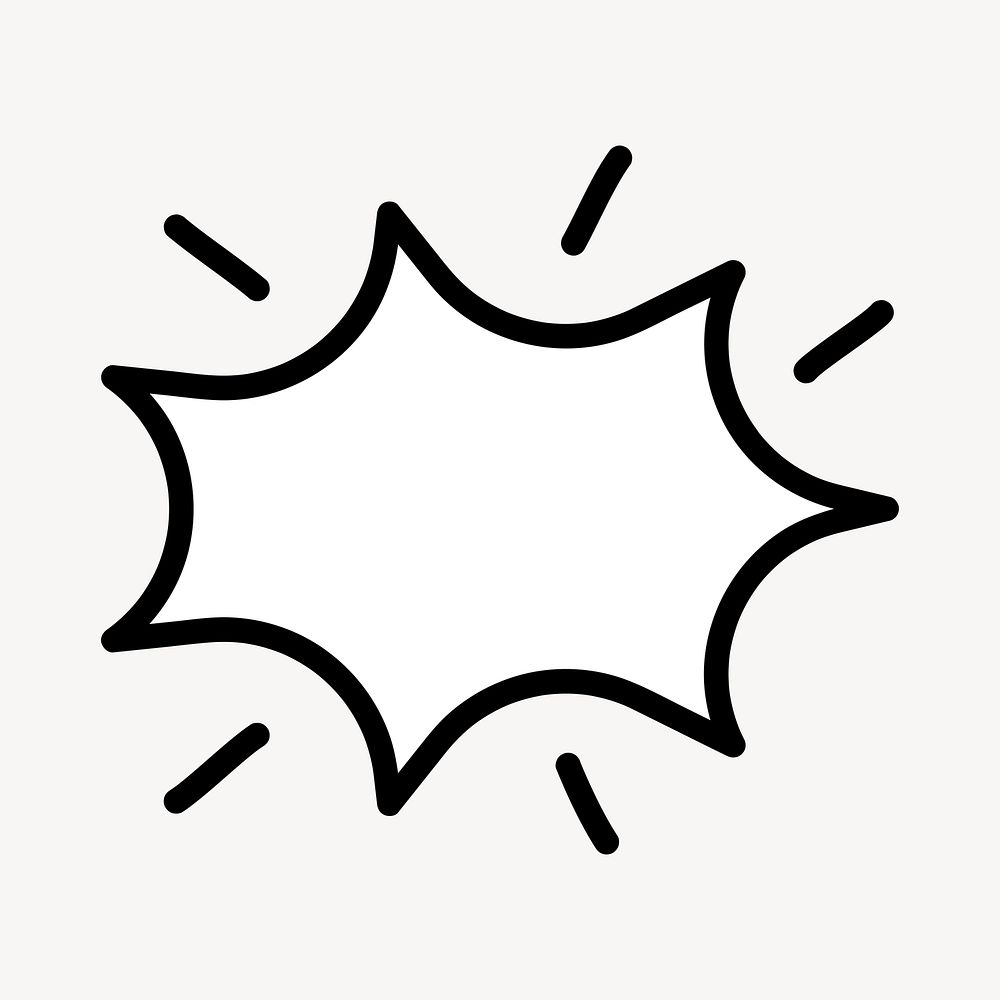 Explosion burst outline shape vector | Free Vector Illustration - rawpixel