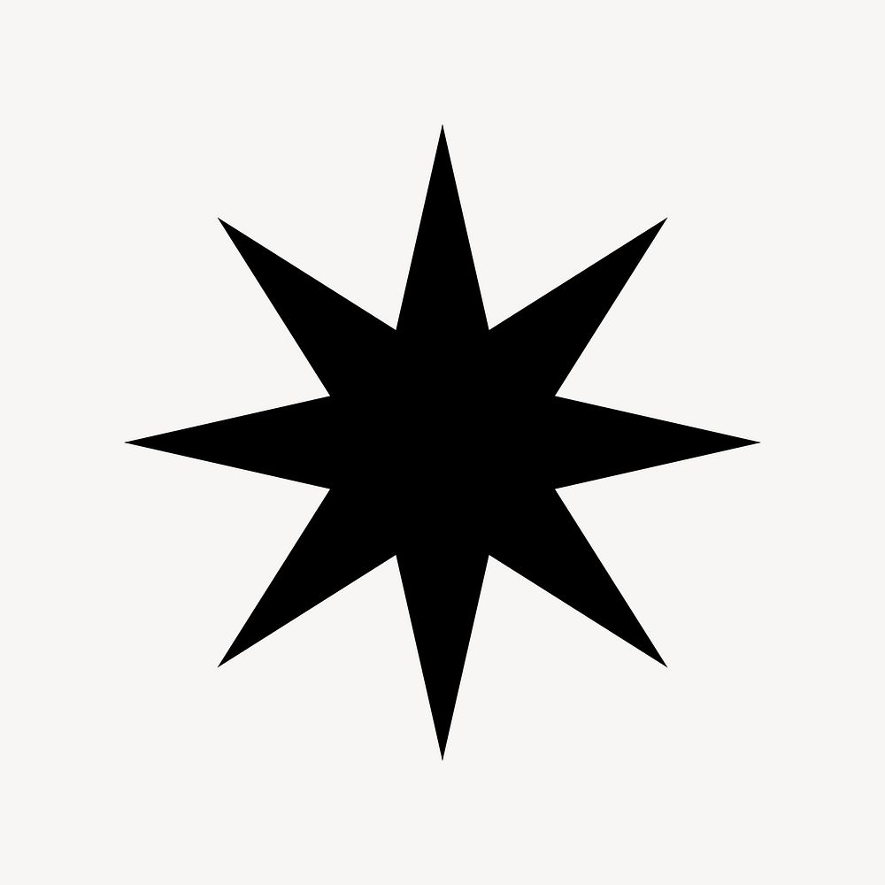 Bold black star shape vector | Free Vector Illustration - rawpixel