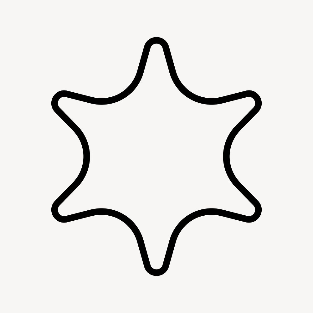 Abstract wavy star outline vector | Free Vector Illustration - rawpixel